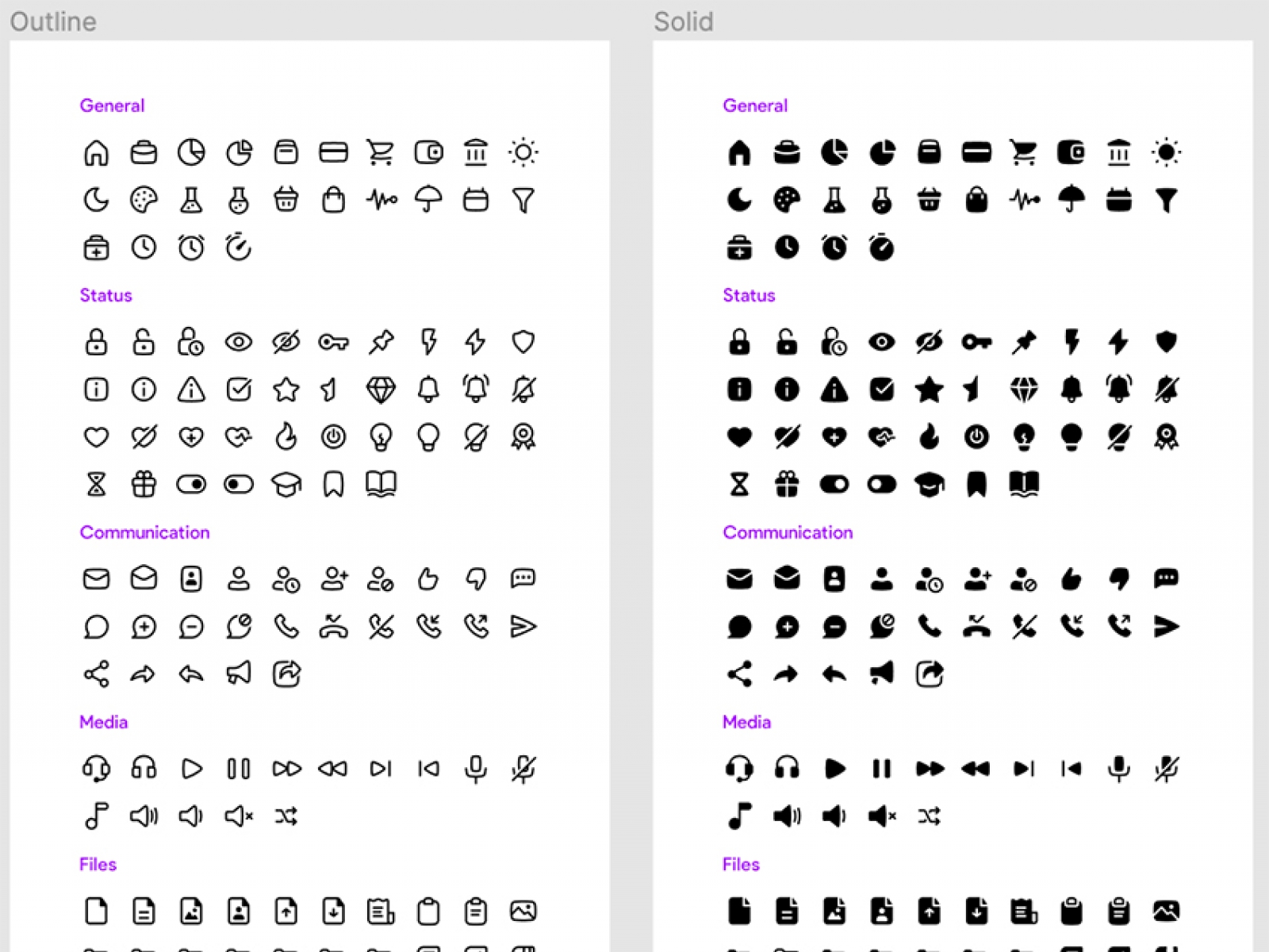 500 Outline and Solid Icons freebie for Figma and Adobe XD