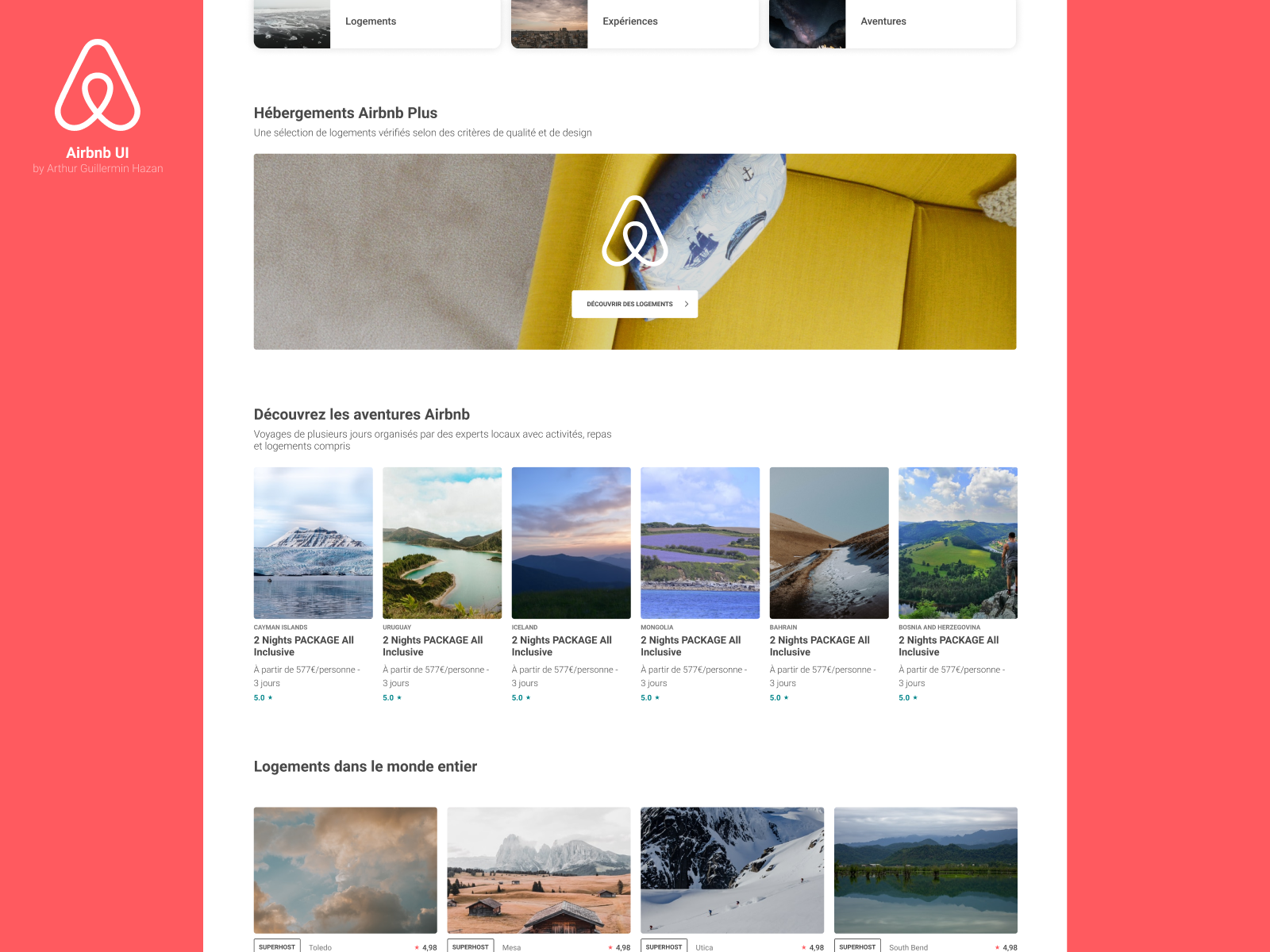 Airbnb UI Kit freebie for Figma and Adobe XD