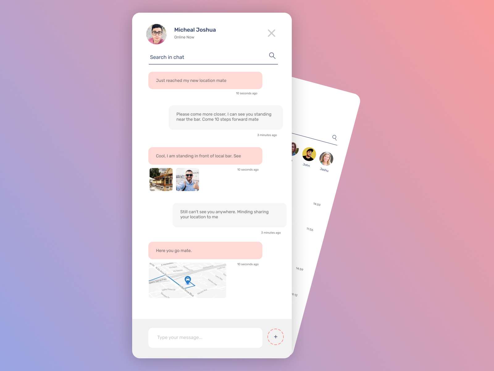 Chat App freebie for Figma and Adobe XD