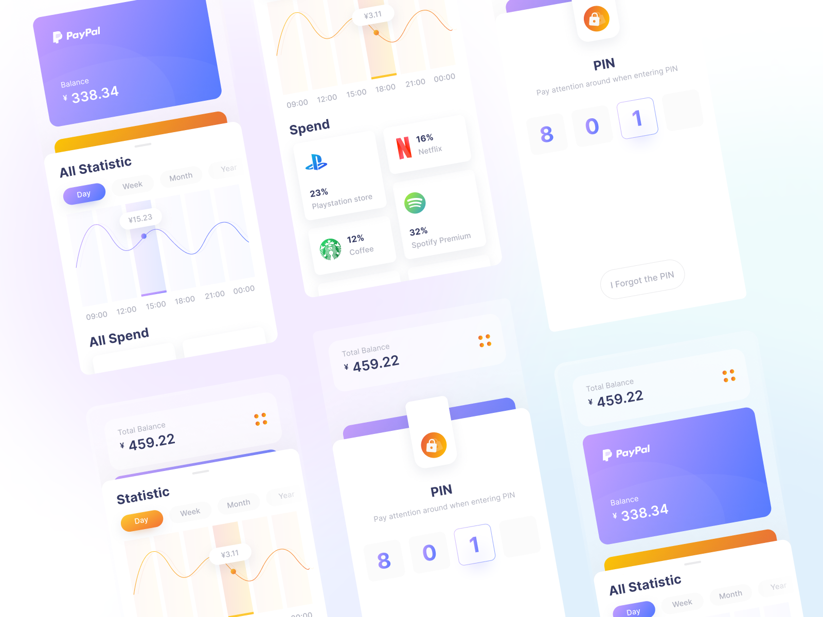 Expense Tracker UI Kit freebie for Figma and Adobe XD