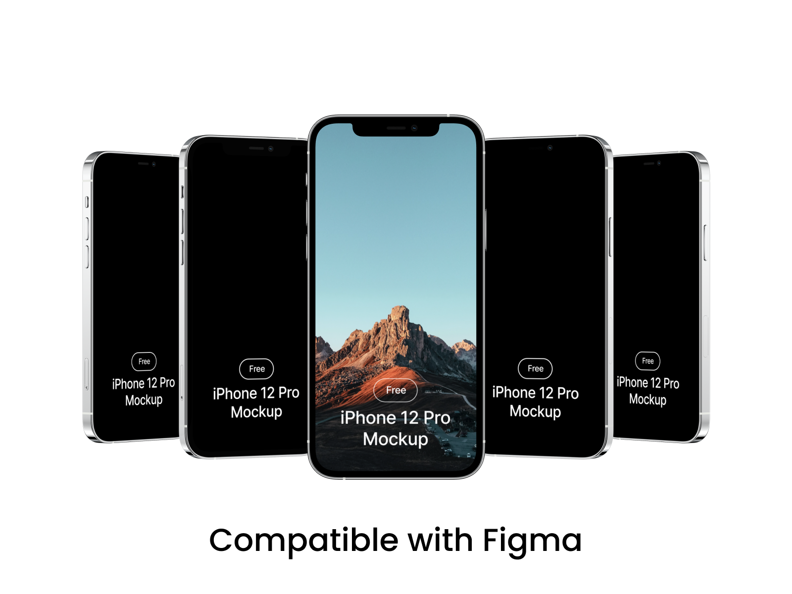 iPhone 12 Pro Realistic Mockup freebie for Figma and Adobe XD