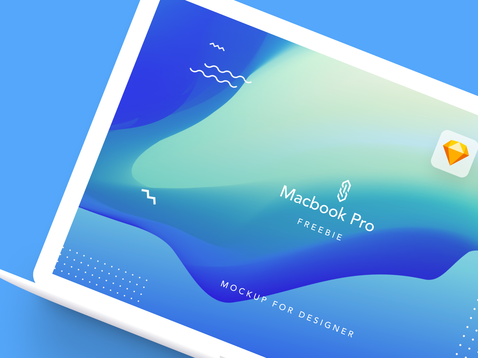 MacBook Pro White Mockup freebie for Figma and Adobe XD