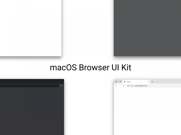 macOS Browser UI Kit freebie for Figma and Adobe XD