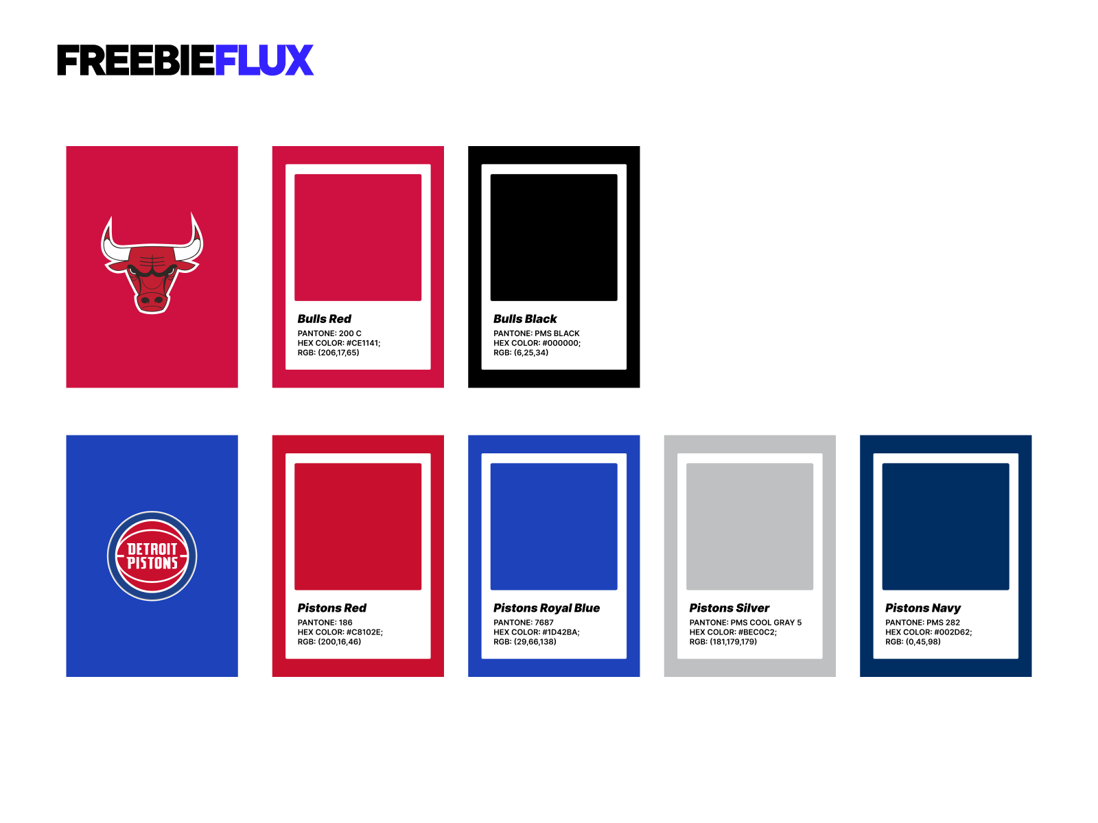 NBA Colors freebie for Figma and Adobe XD