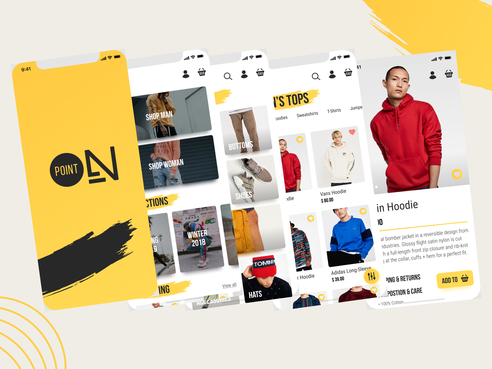 OnPoint Ecommerce App freebie for Figma and Adobe XD