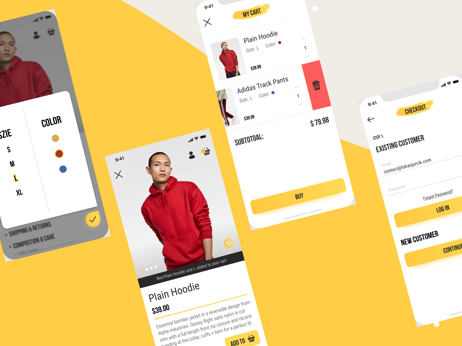 OnPoint Ecommerce App freebie for Figma and Adobe XD
