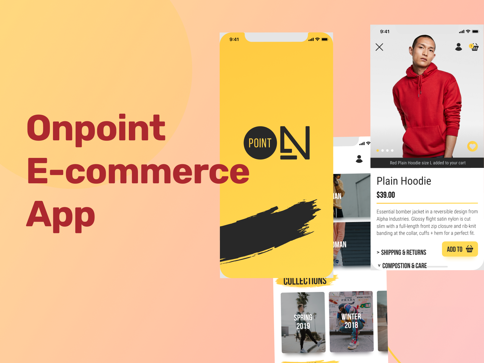 OnPoint Ecommerce App freebie for Figma and Adobe XD