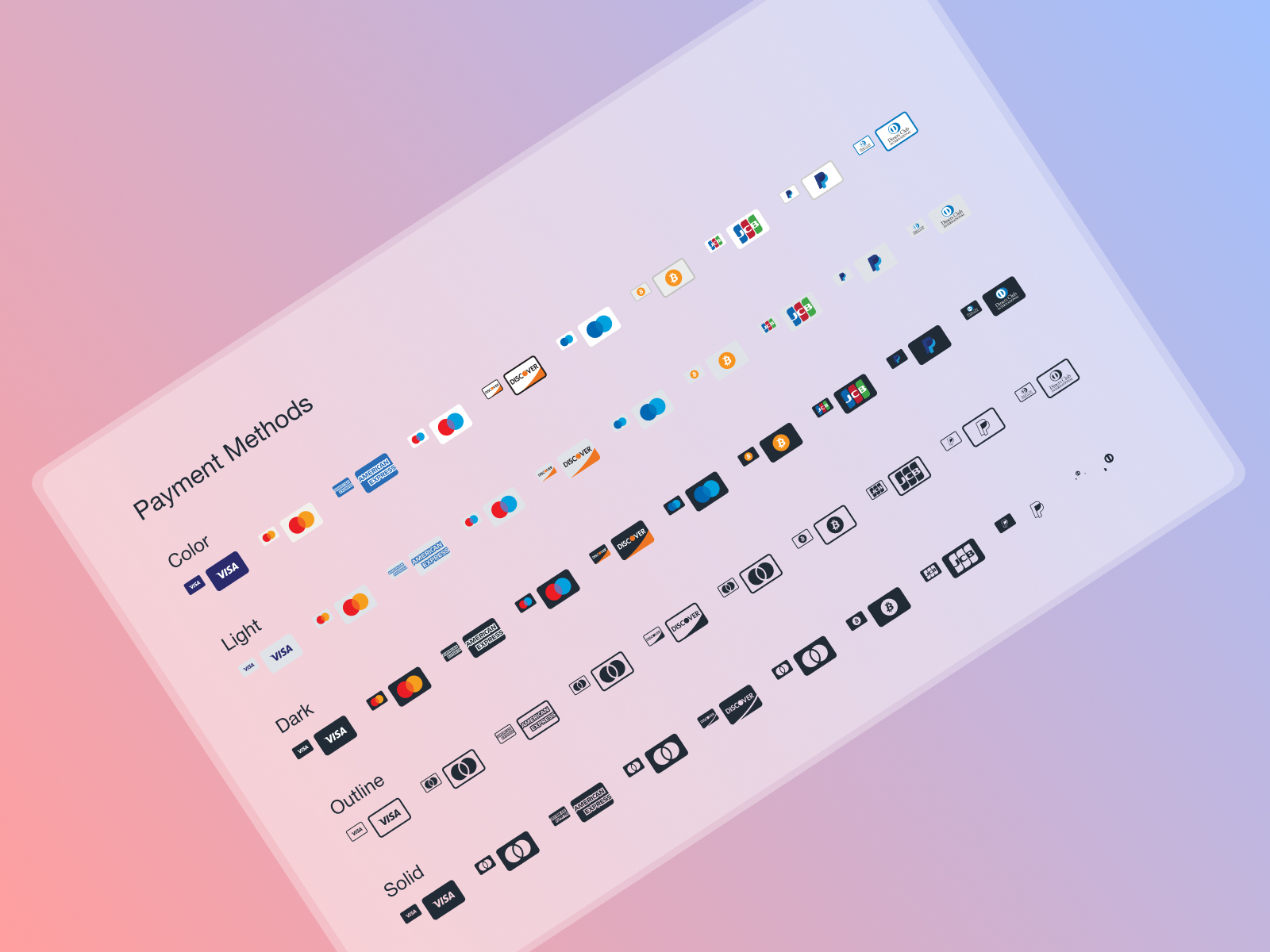 Payment Methods freebie for Figma and Adobe XD