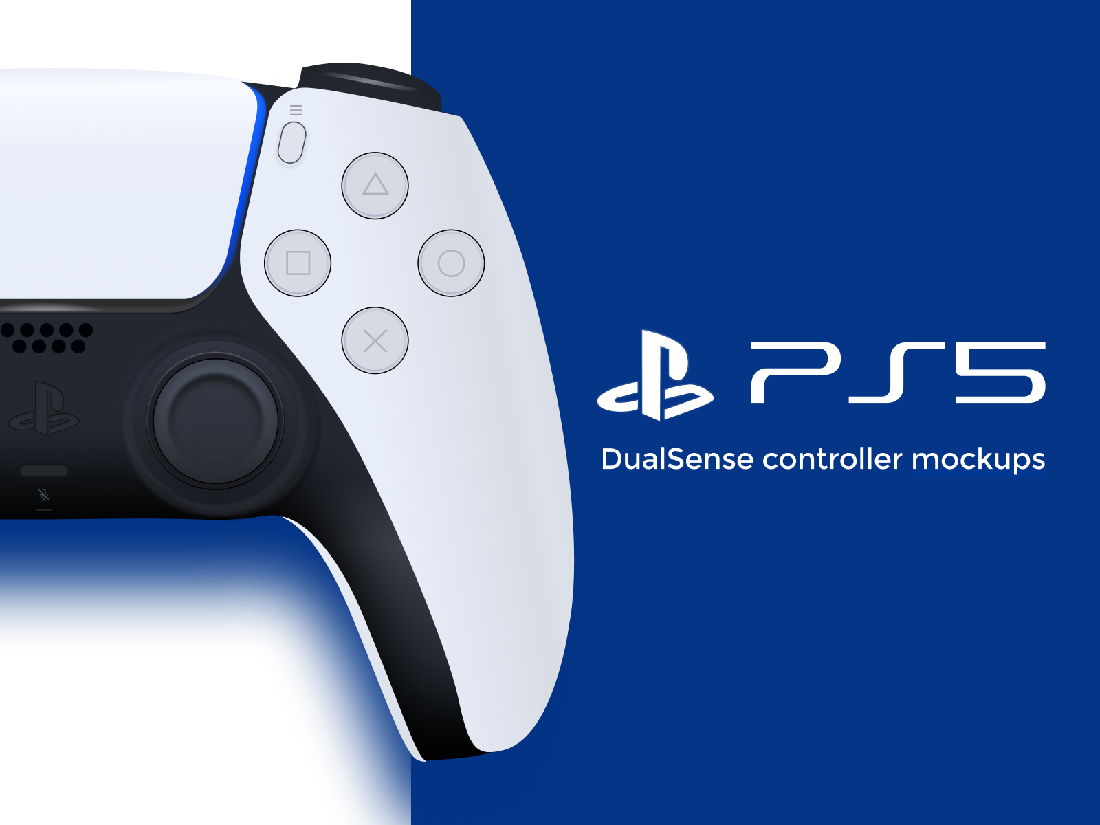 PlayStation 5 Controller Mockup freebie for Figma and Adobe XD