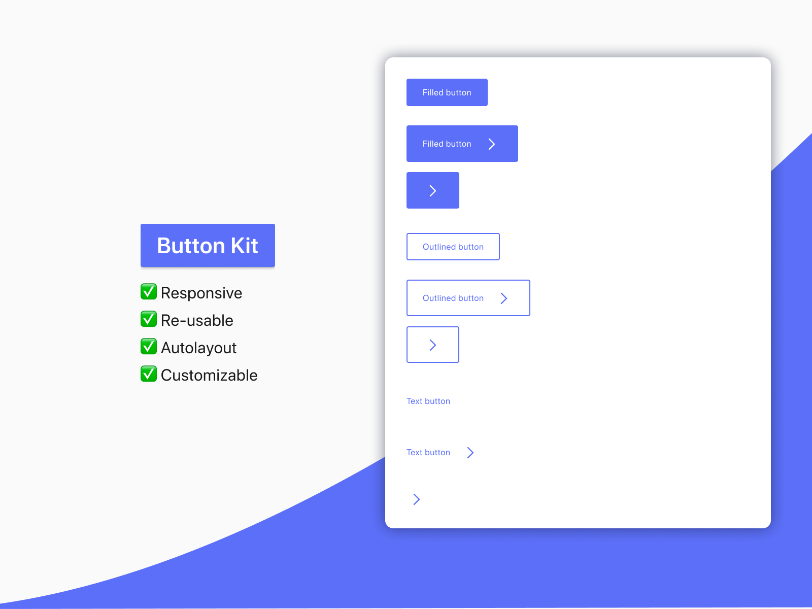 Responsive Button Kit freebie for Figma and Adobe XD