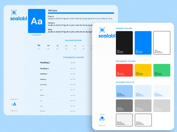 Scalabl Design System freebie for Figma and Adobe XD