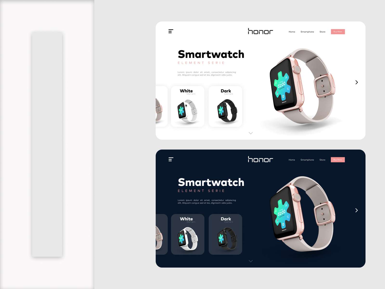 Smartwatch Concept Web freebie for Figma and Adobe XD