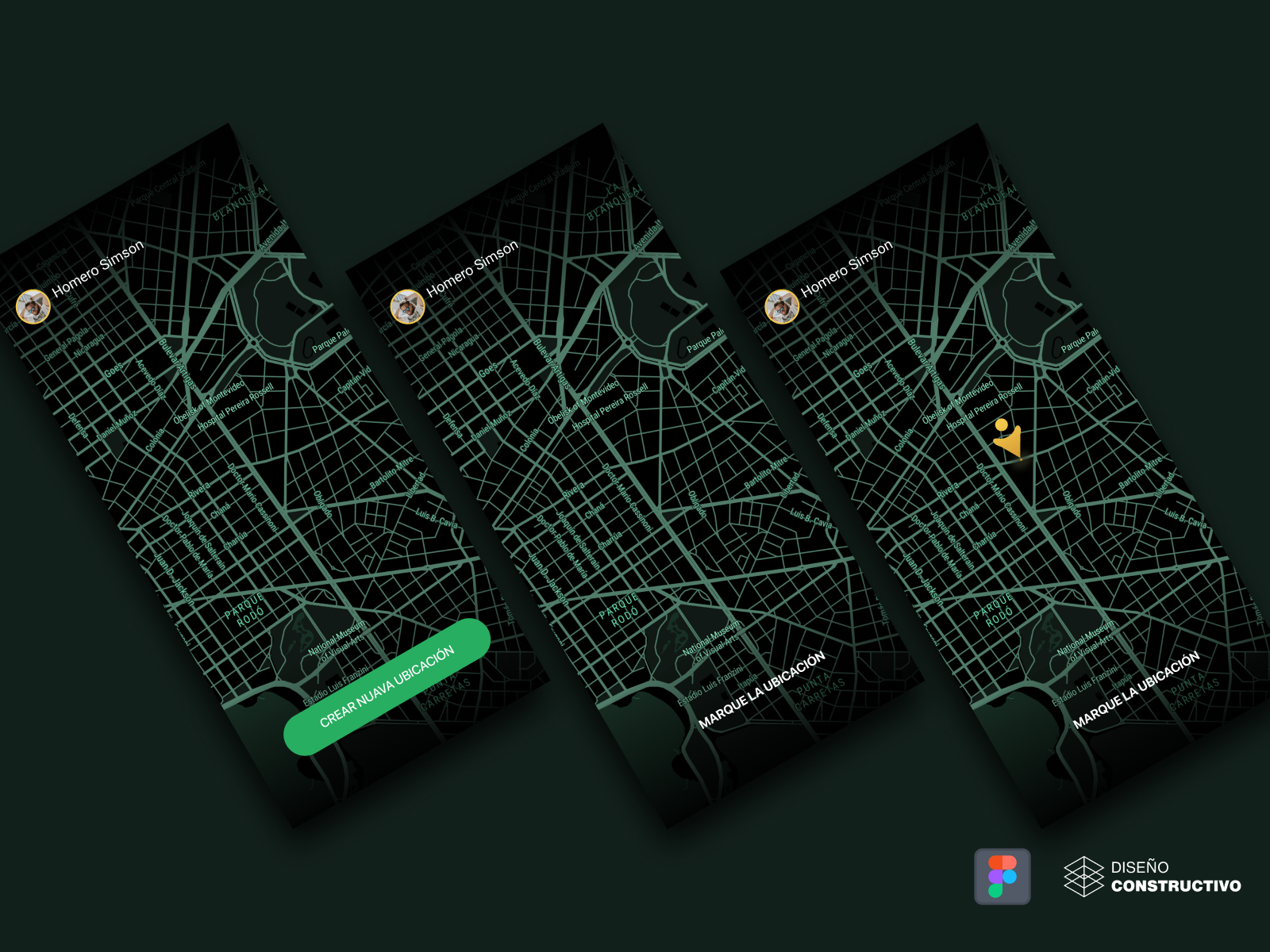 Tracking Map App freebie for Figma and Adobe XD