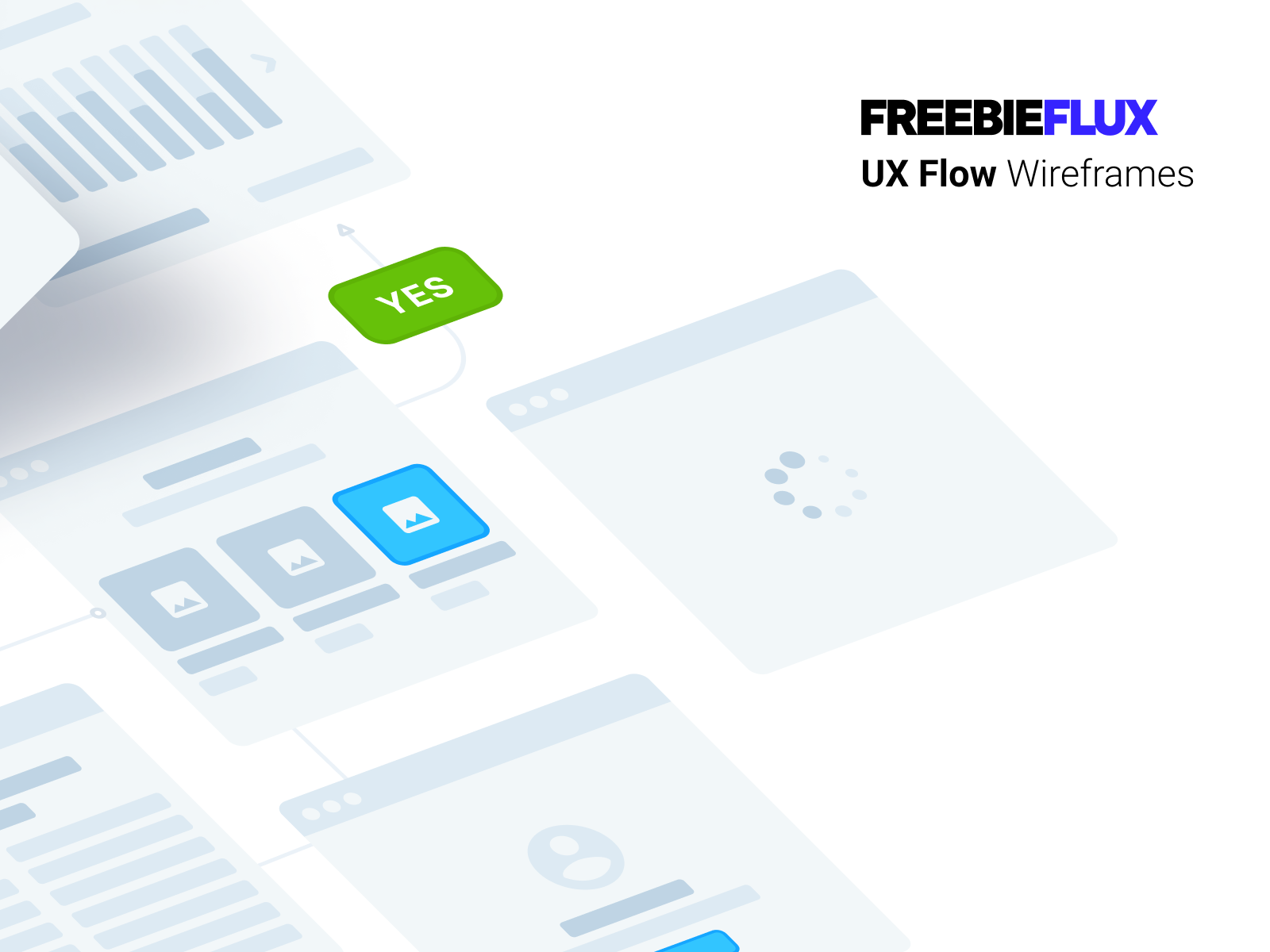 UX Flow Wireframes freebie for Figma and Adobe XD