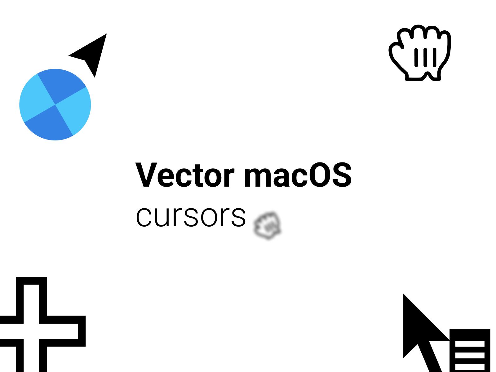 Vector macOS Cursors freebie for Figma and Adobe XD