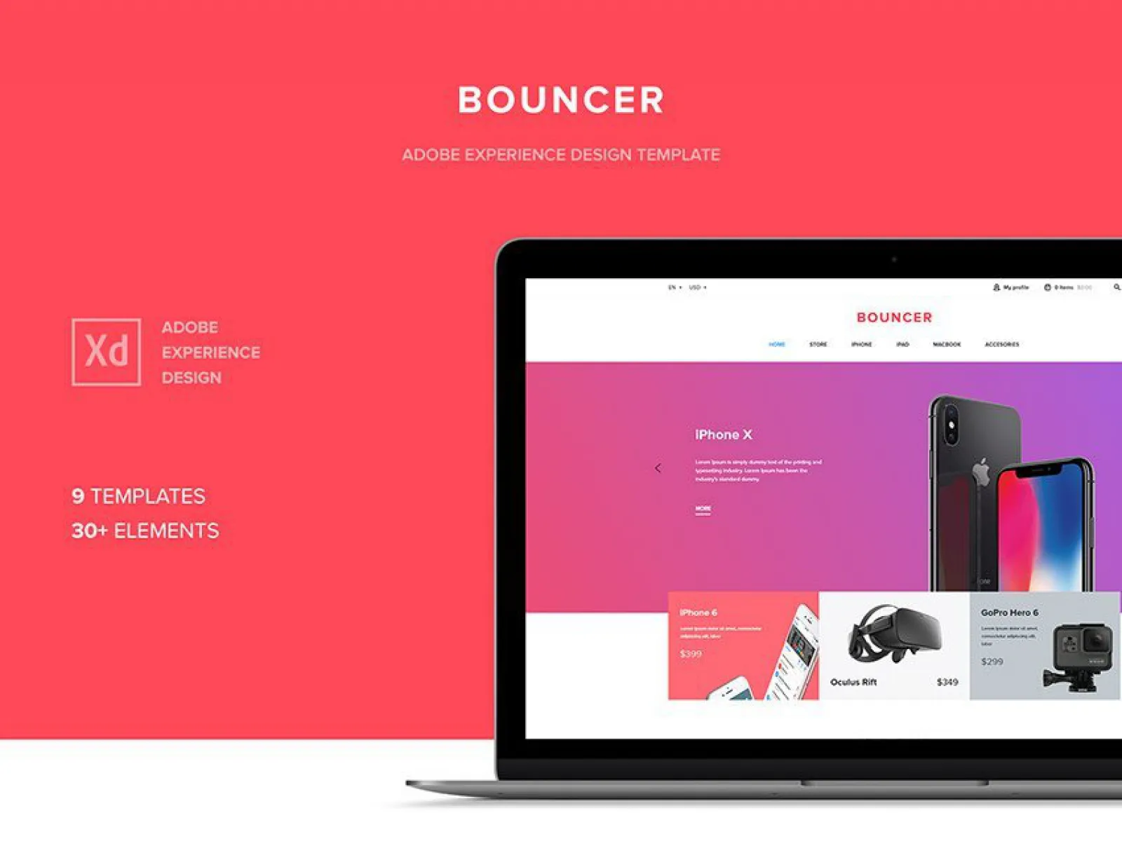 Paterno Preferenza Nebbioso Ecommerce Template Adobe Xd Espansione 