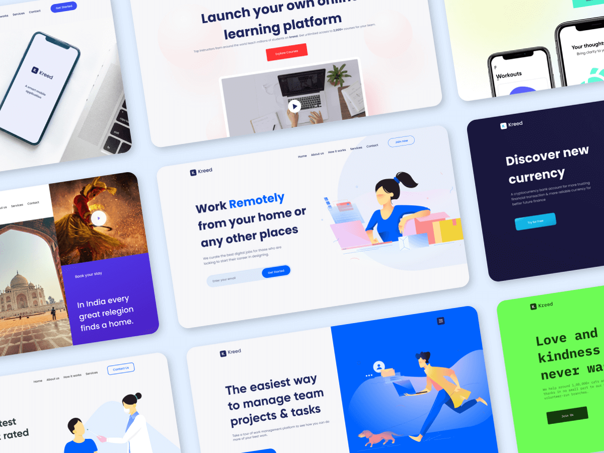 20 Hero Headers Template Pack freebie for Figma and Adobe XD