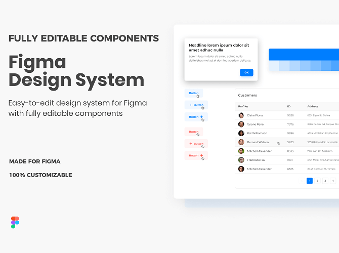 Design System Components freebie for Figma and Adobe XD