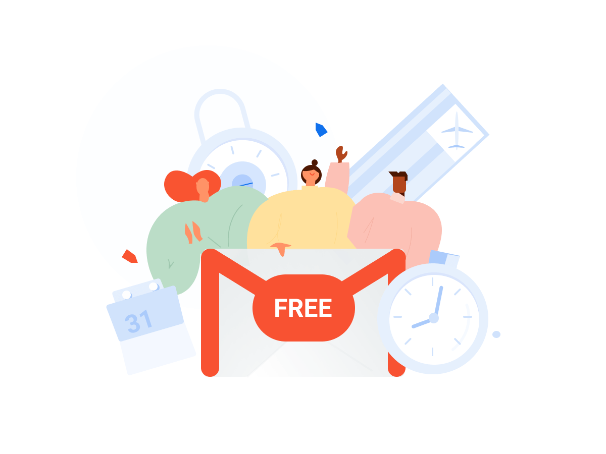 Google Welcome Illustration freebie for Figma and Adobe XD