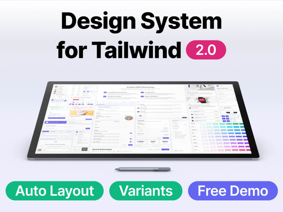 Tailwind Design System 1.0 freebie for Figma and Adobe XD