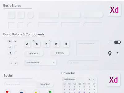 23 Neumorphism freebies | FreebiesFlux
